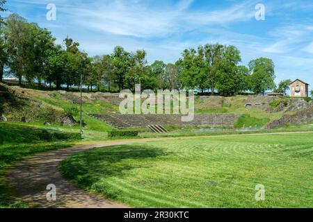 Autun (Augustodunum) Roman amphitheatre. Morvan regional natural park ...