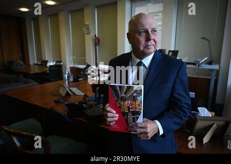 Victorian Treasurer Tim Pallas poses for a portrait ahead of the 2023 ...