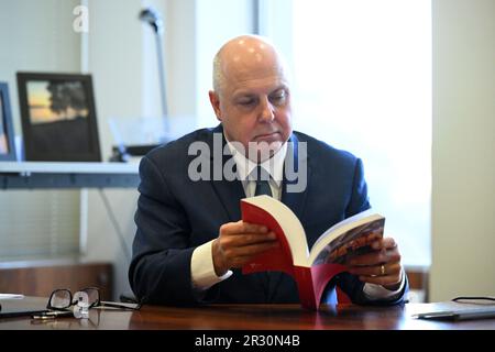 Victorian Treasurer Tim Pallas poses for a portrait ahead of the 2023 ...