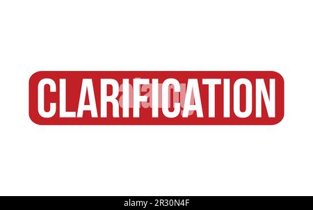 Red Clarification Rubber Stamp Seal Vector Stock Vector Image & Art - Alamy