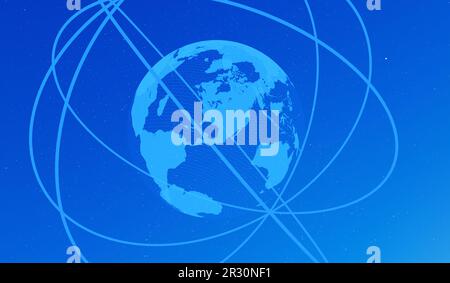Holographic image of palnet Earth. 3d rendering Stock Photo - Alamy