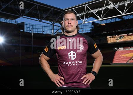 Reuben Cotter of the Maroons poses for a photograph during the 2023 ...