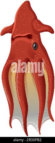 Deep sea creatures vampire squid illustration Stock Vector Image & Art ...