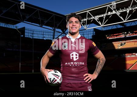 Reece Walsh of the Maroons poses for a photograph during the 2023 State ...