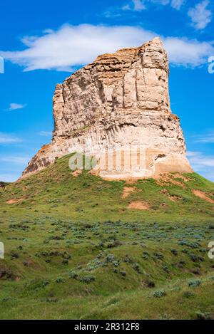 Courthouse and Jail Rocks, Historical landmark in Nebraska Stock Photo ...