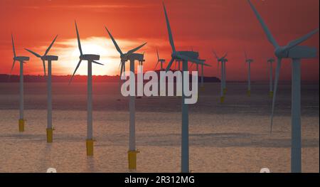 Offshore wind farms - Energy from the future Stock Photo - Alamy