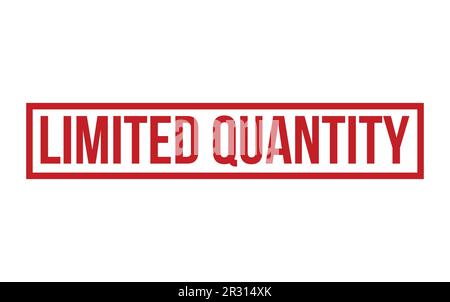 Red Limited Quantity Rubber Stamp Seal Vector Stock Vector Image & Art ...