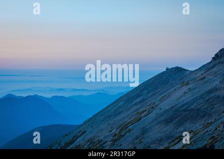 Mt. Fremont Fire Lookout on a Sunset at Mt. Rainier National Park Stock ...