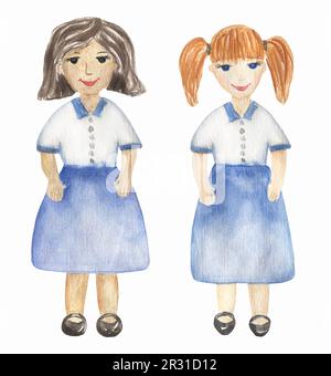 Watercolor teacher clipart, hand drawn illustration. teacher and school ...