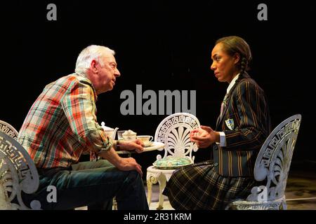 Tanya-Loretta Dee (Sara Coote), Terence Booth (Sir Peter Meizner) in ...