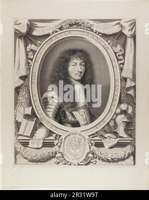 Robert Nanteuil (French, 1623 - 1678), Louis XIV, 1664, engraving Stock ...