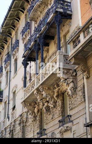 Italy, Lombardy, Milan, Casa Guazzoni by Giovanni Battista Bossi ...