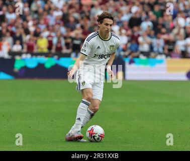 Brenden Aaronson of Leeds United in action during the Premier League ...