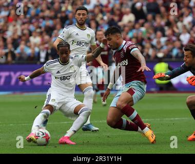 West Ham United's Crysencio Summerville in action during the Premier ...