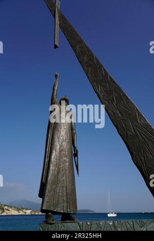 Monument to Pythagoras Greek philosopher and mathematician, Samos ...