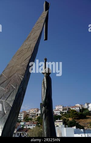Monument to Pythagoras Greek philosopher and mathematician, Samos ...