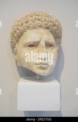 Two roman heads with characteristic hairstyles, Archaeological Museum ...