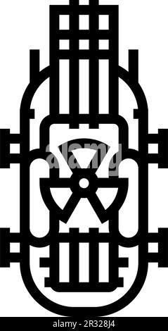 small modular nuclear reactor future technology icon doodle ...