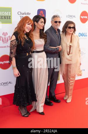 Charlotte Tilbury, Amal Clooney, George Clooney and Baria Alamuddin ...