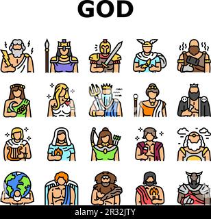 Greek gods silhouette set Stock Vector Image & Art - Alamy