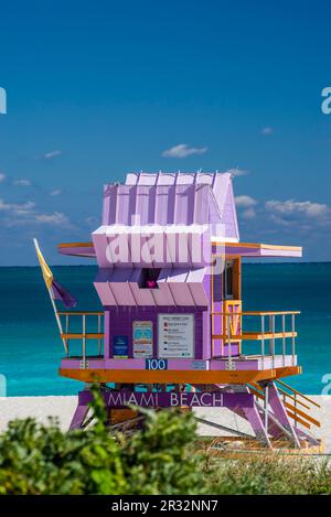 Miami Beach Lifeguard Station Stock Photo - Alamy