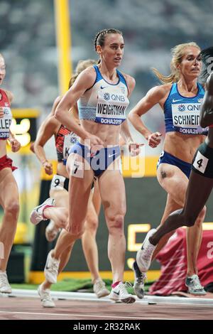 Laura Weightman running the 5000m at the 2019 World Athletics ...