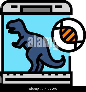 extinct species resurrected future technology line icon vector. extinct ...