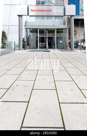 Intershop Tower main entrance Stock Photo - Alamy