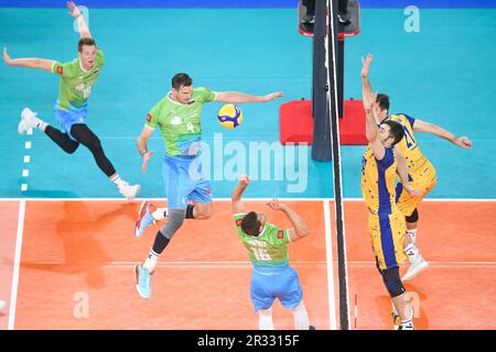 Jan Kozamernik, Gregor Ropret, Rok Mozic (Slovenia) against Ukraine ...