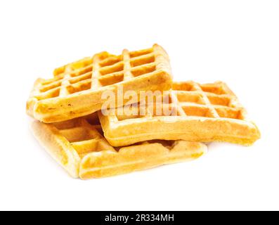 Three waffles isolated Stock Photo - Alamy