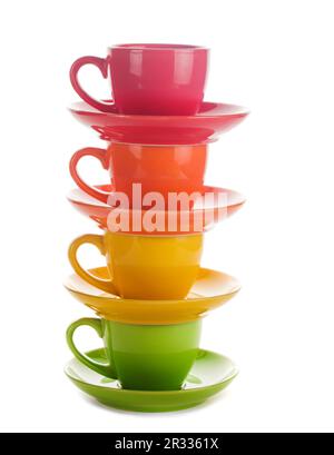 Colorful rainbow cups Stock Photo - Alamy