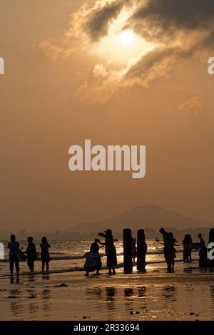 Super Golden Sunset Beach background Stock Photo - Alamy
