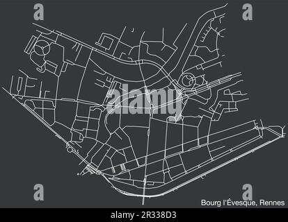 Street roads map of the BOURG-L'ÉVESQUE - LA TOUCHE - MOULIN DU COMTE ...
