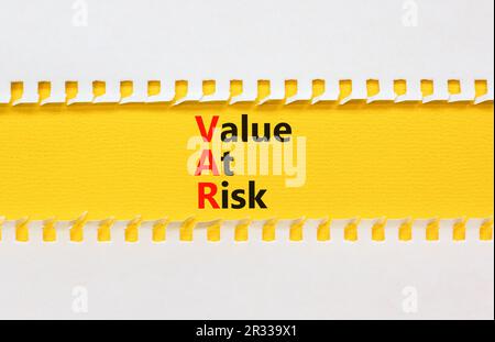 VAR Value at risk symbol. Concept words VAR Value at risk on beautiful ...
