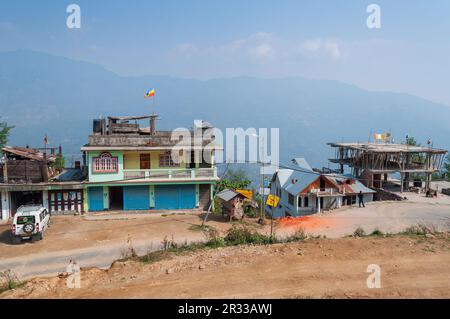 View of Sikkim village with affordable home stays for tourists ...