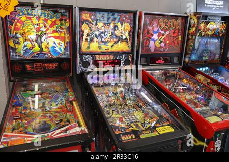 Pinball machines from the 1980s Stock Photo - Alamy