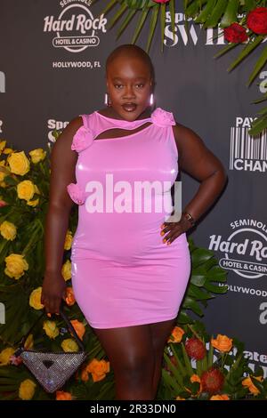 Achieng Agutu attends the Sports Illustrated Swimsuit Edition launch ...