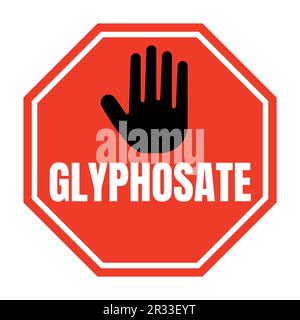Stop glyphosate symbol icon Stock Photo - Alamy