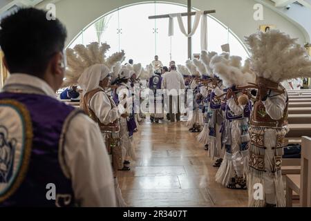 Christian pilgrims from Mexico visit Magdala and conduct a ceremony in ...
