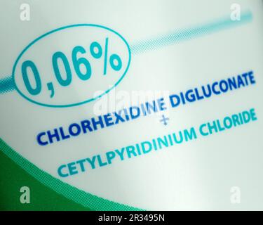 Chlorhexidine Digluconate and Cetylpyridinium Chloride text on GUM ...