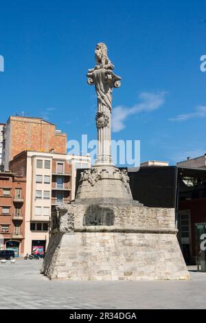 monumento a los artilleros, plaza Calvet i Rubalcaba, Girona, Catalunya ...