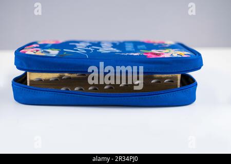 Colorful blue floral bible cover for a woman, with a message from ...