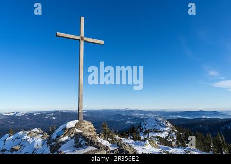 Summit of Mt. Grosser Arber Stock Photo - Alamy