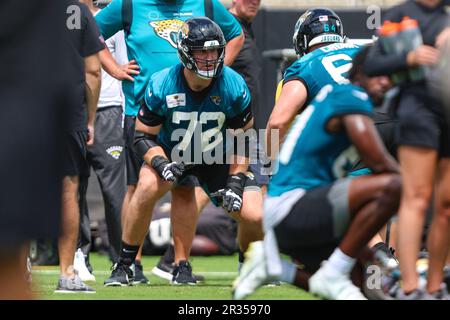 Jacksonville Jaguars offensive lineman Walker Little (72) practices ...
