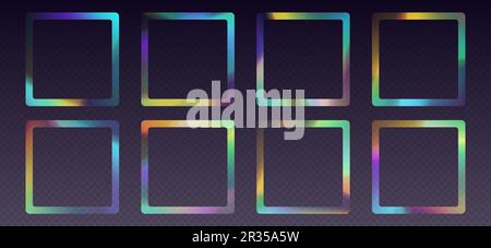 Crystal refraction frame, rainbow sunlight border, prism light effect ...