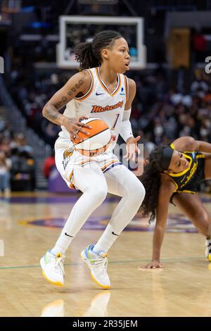 Phoenix Mercury guard Sug Sutton instructs teammates during a WNBA ...