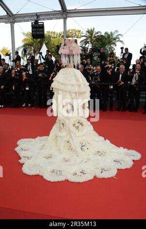 Emily Cheong attends the 'Club Zero' premiere during the 76th Cannes ...