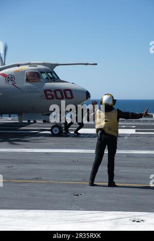 An E-2D Hawkeye, attached to the "Bear Aces" of Airborne Command and ...
