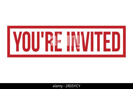 Red You’re Invited Rubber Stamp Seal Vector Stock Vector Image & Art ...