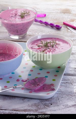 Chlodnik (cold beetroot soup, Poland Stock Photo - Alamy